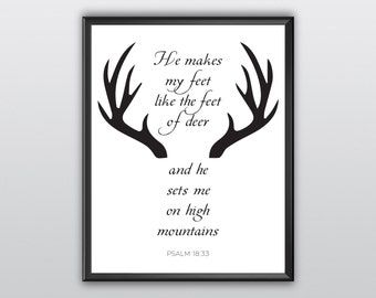 Deer bible verses | Etsy