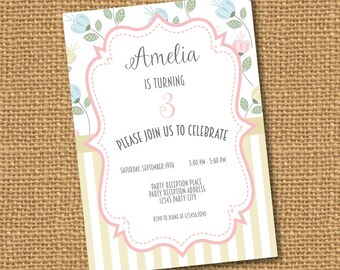 Tulip invitation | Etsy