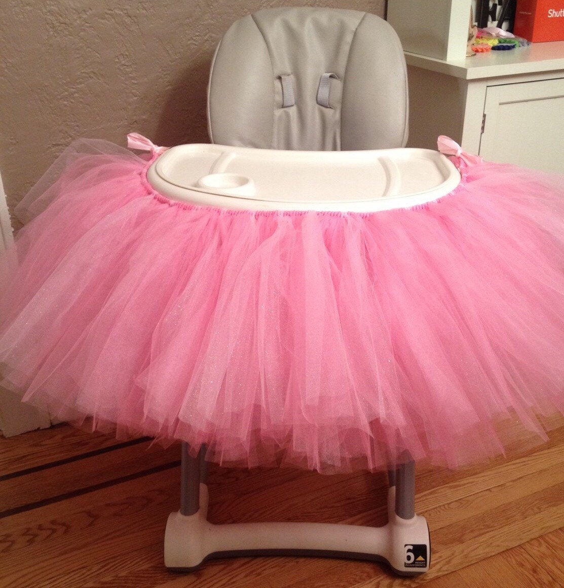 Diy Highchair Tutu Pink And White High Chair Tutu Highchair Banner 