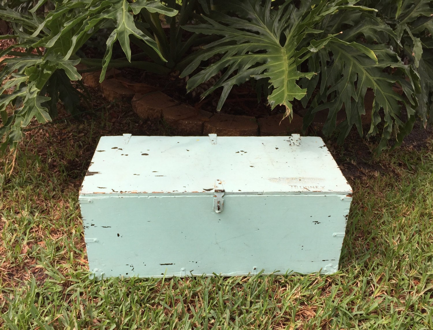 WWII Military Foot Locker Wooden Storage Box with Metal Hinges – Haute ...