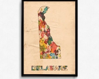 Delaware poster | Etsy