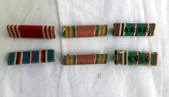 Vintage U.S. Army Ribbons World War II Ribbons Vintage