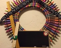 Popular items for crayon wreath on Etsy
