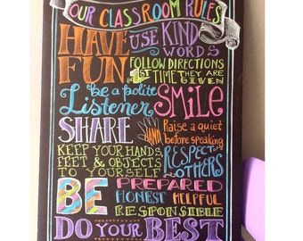Teacher chalkboard | Etsy