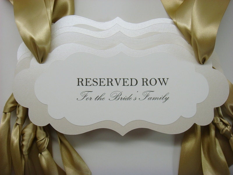 Reserved Seat Sign Wedding