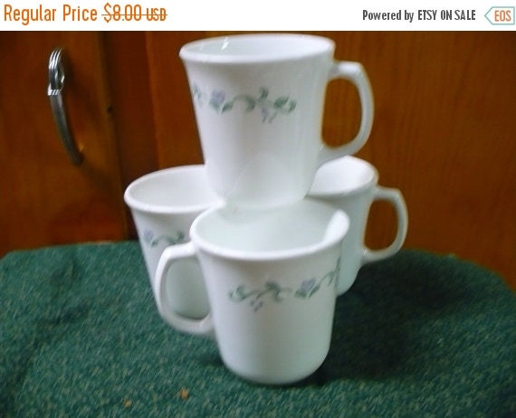 Save 10% 4 – Corning – Country Cottage – Coffee Cups – Haute Juice