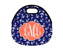Unique monogrammed lunchbox related items | Etsy
