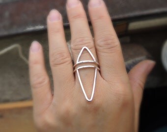 Double arrow ring | Etsy