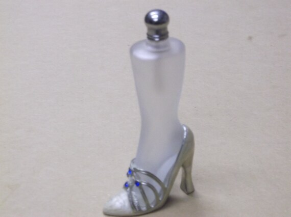 Vintage Leg and High Heel Perfume BottleFrosted Glass