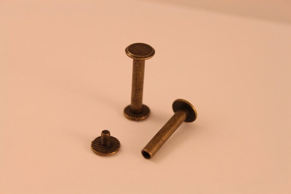Chicago Screws Solid Steel 9 mm wide 22 mm by 3TwentyLeatherworks