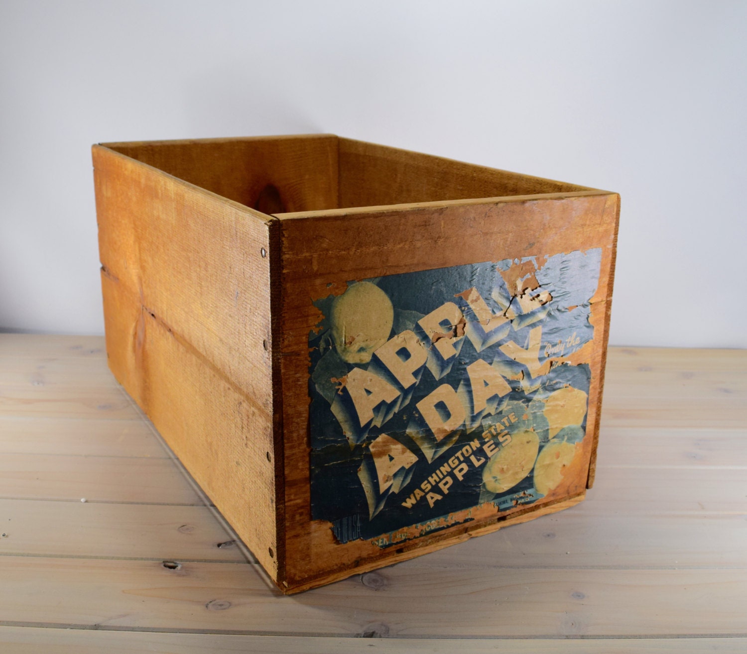 Vintage Wood Box, Wood Box, Fruit Box, Apple Washington State – Haute Juice