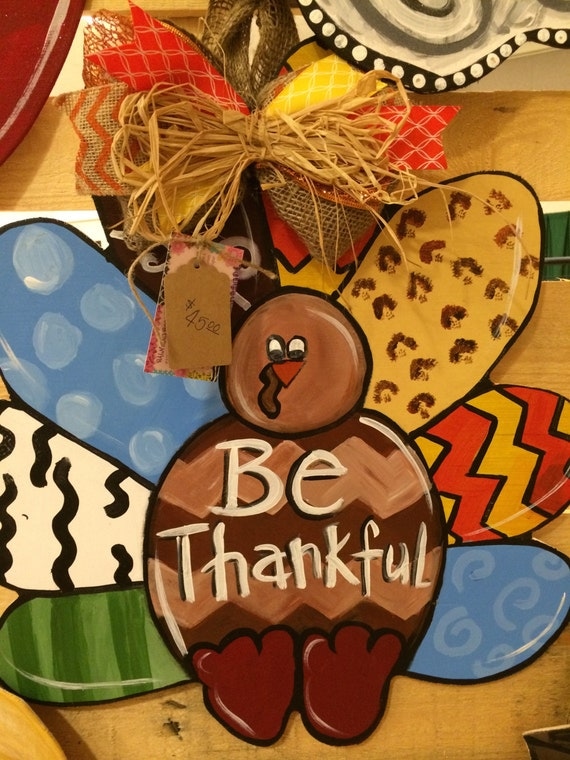 Happy Thanksgiving Turkey Door Hanger