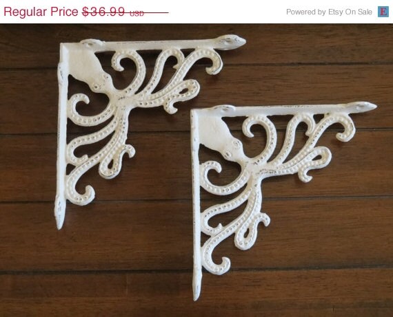 Shelf Brackets / Nautical Decor / Antique White or Pick Color
