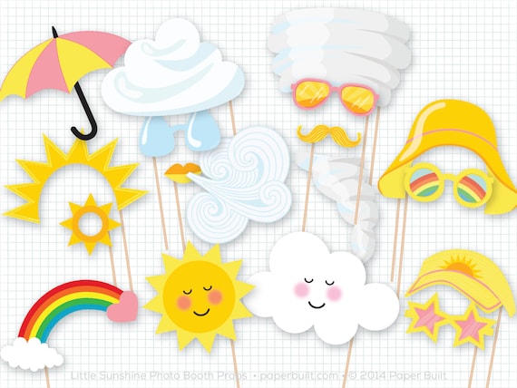 My Little Sunshine Party, Photo Booth Props, Photobooth Props, Birthday ...