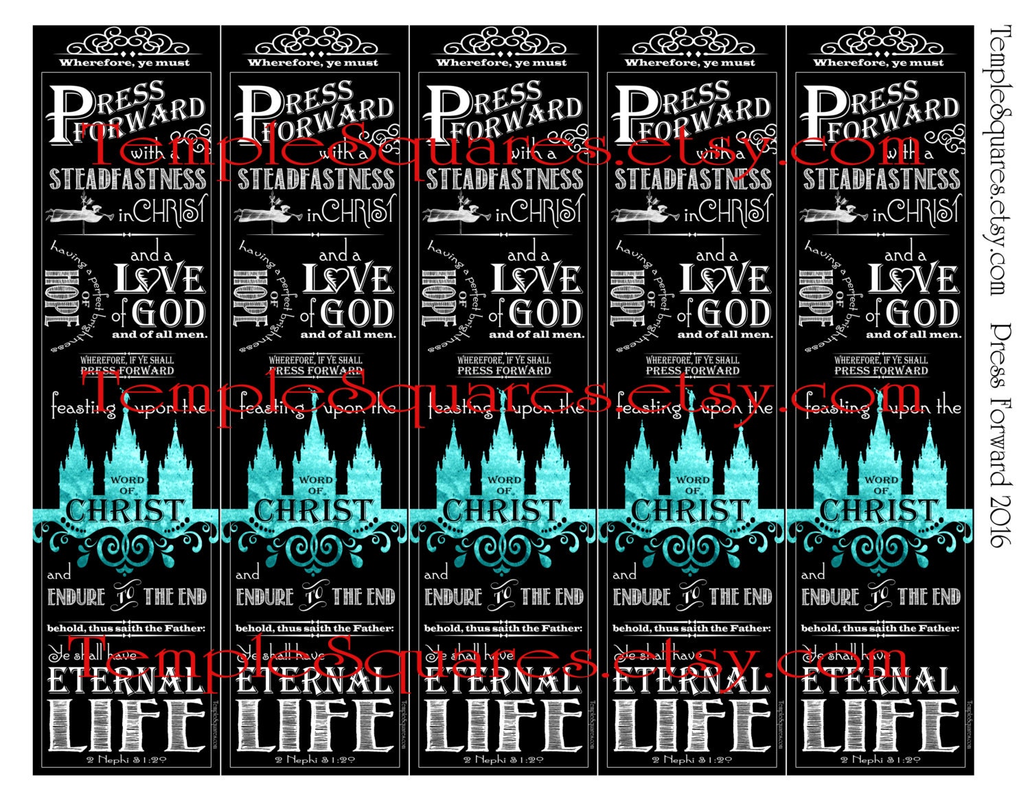 PRINTABLES Printable Scripture Bookmarks LDS YW Young Women