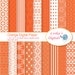Orange digital paper Orange scrapbook paper pack by DigitalWork