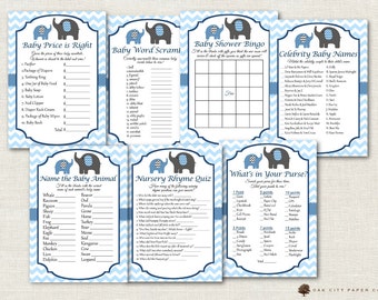 Blue Elephant Baby Shower Games Blue Baby Shower Games Blue