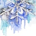 Snowflake Painting Print from Original Watercolor Painting