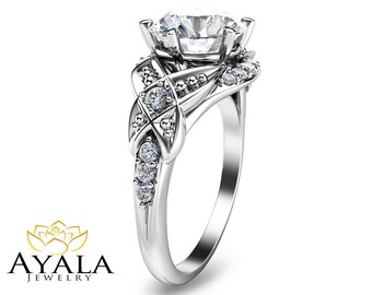 Ayala Jewelry Unique Engagement Ring Rose Gold by AyalaDiamonds
