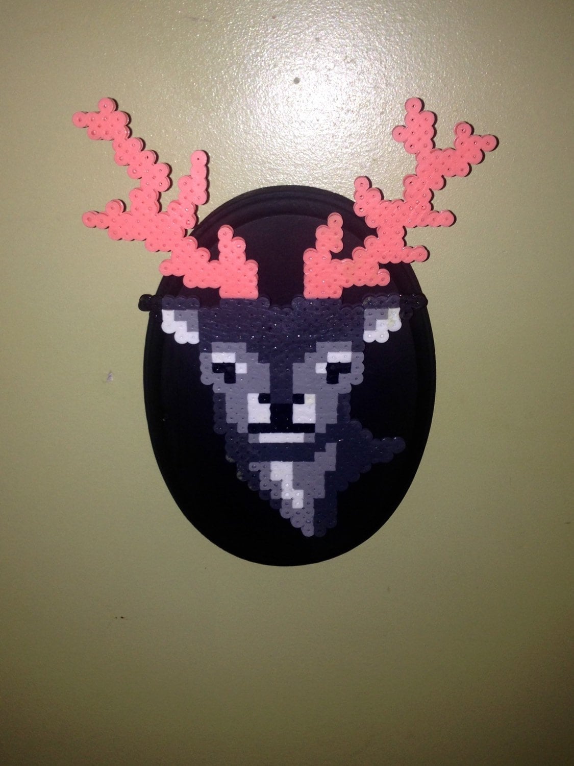 Mounted Perler Bead deer head