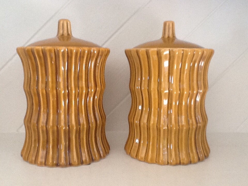 Bamboo Ceramic Containers ,Circa 1970’s Kitchen – Haute Juice