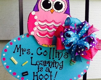 Teacher door sign teacher door hanger welcome back door