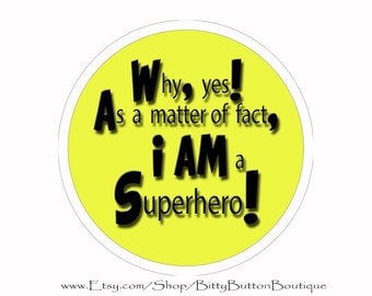 Superhero button | Etsy