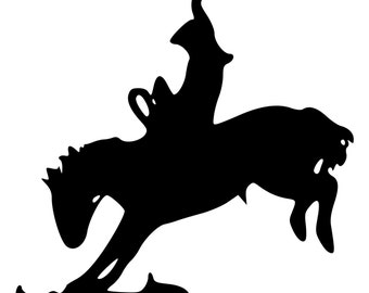 Bucking horse decal | Etsy