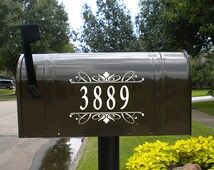 Popular items for mailbox number decal on Etsy