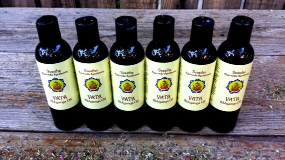 Vata Massage Oil Ayurvedic Formula 100% Organic by SvasthaAyurveda