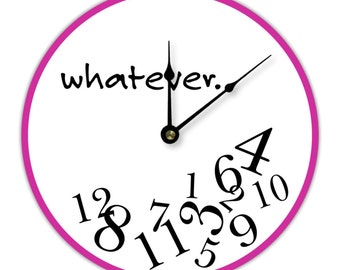 Whatever clock | Etsy