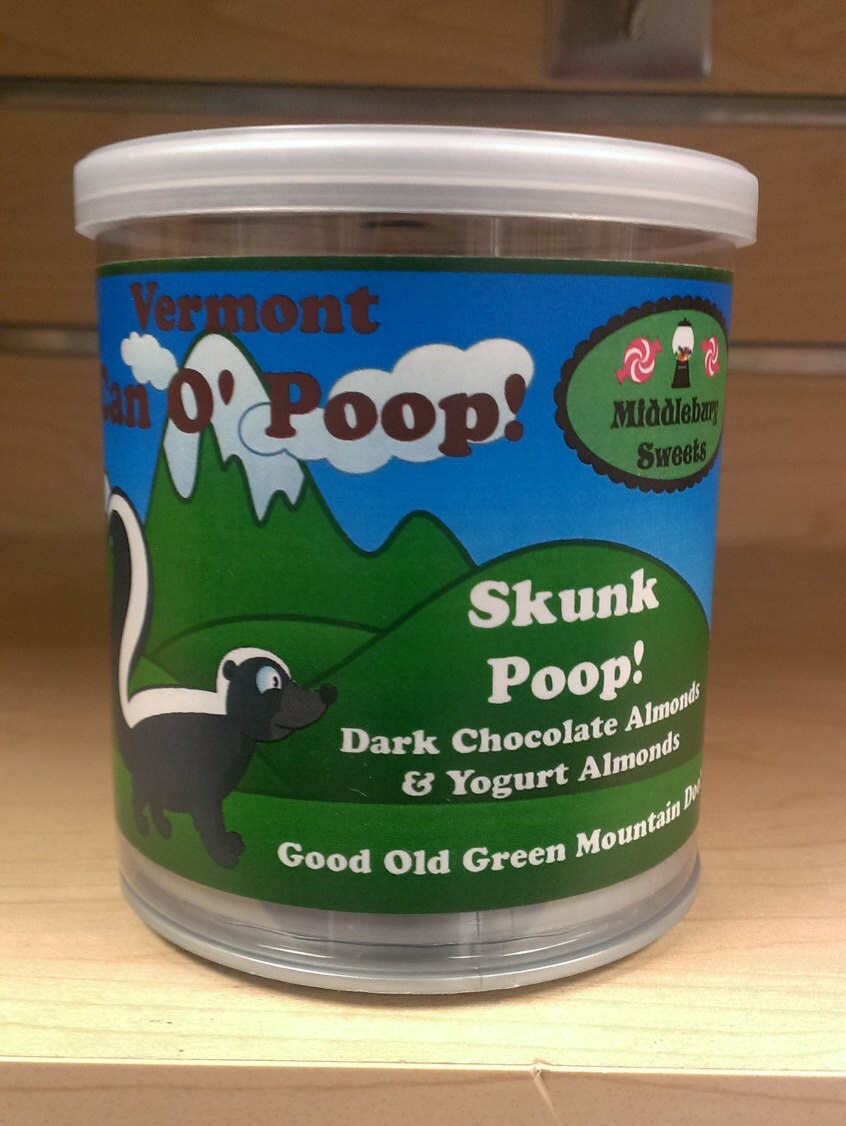 Vermont Can O' Poop Skunk Poop Dark Chocolate Almonds