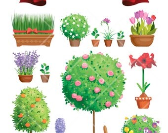 Flower pot card | Etsy