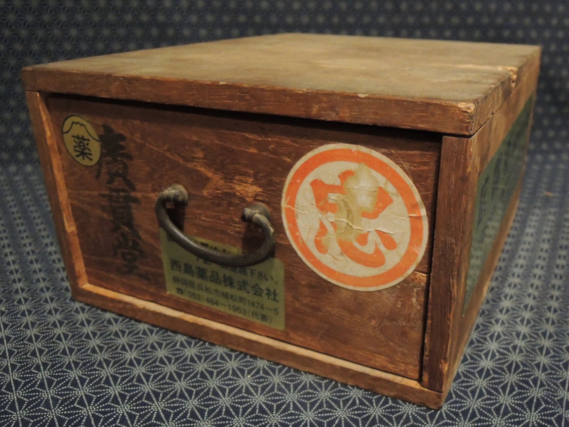 Japanese Vintage Wooden First Aid Kit Box 3 – Haute Juice