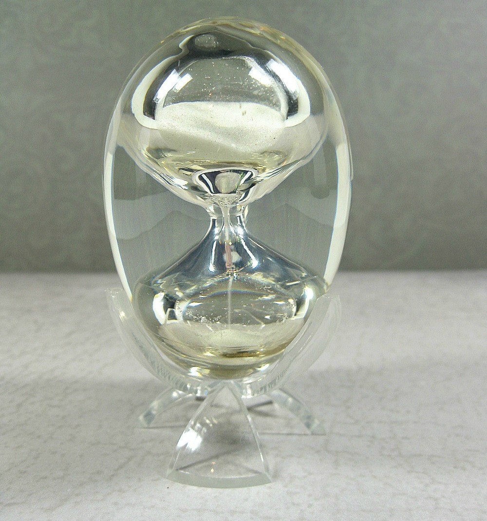 Clear Lucite Egg Sand Timer