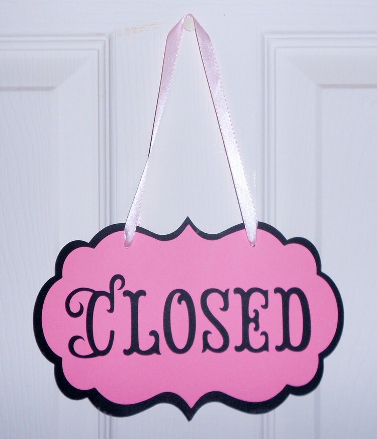 Open Closed Reversible Flip Sign Elegant by NicoleRafaelaDesigns