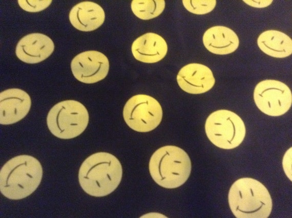 Smiley Face fabric 3 yds 6 by bjsquilts1 on Etsy