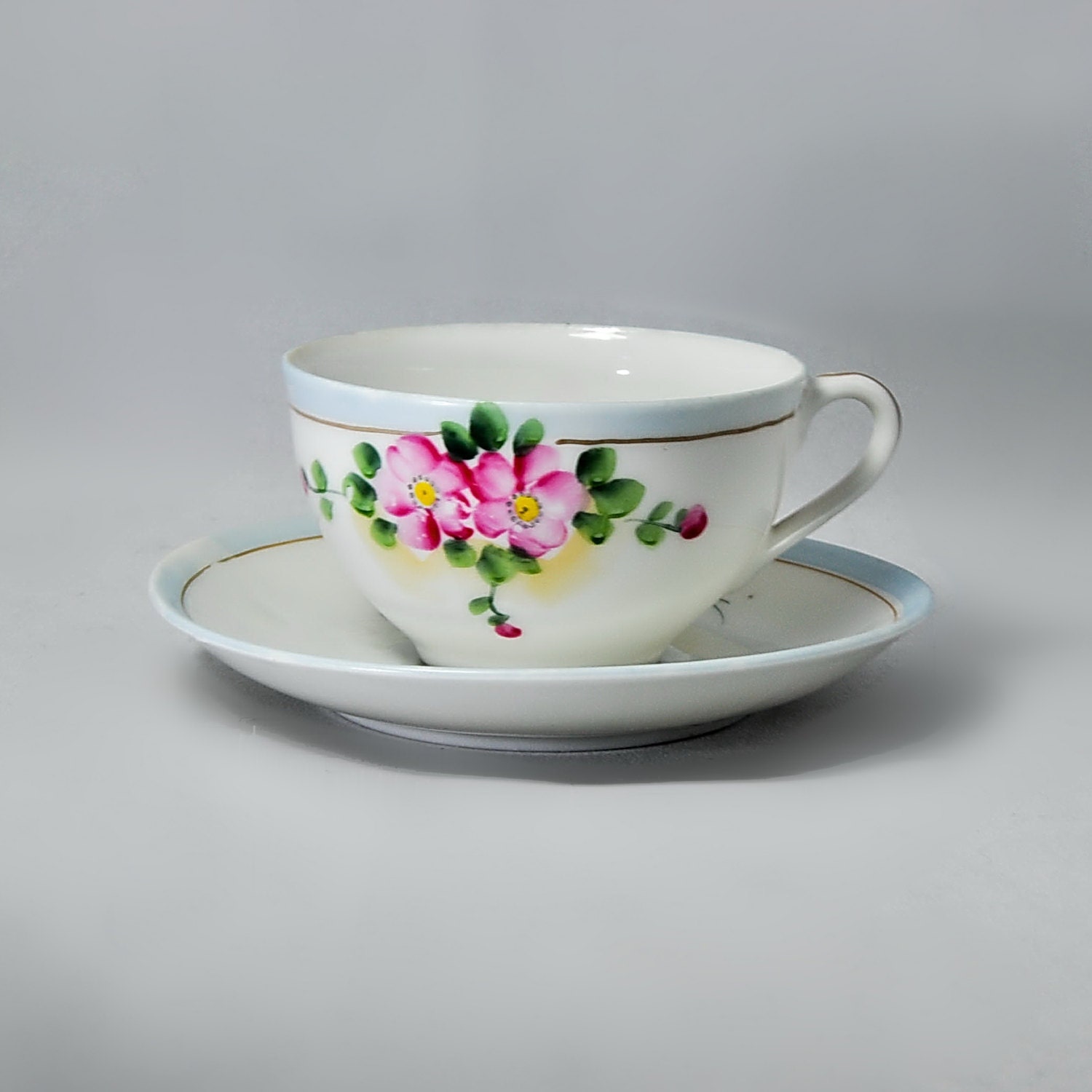 Hand Painted tea Cup Saucer 1950’s Japan Tea Party – Haute Juice