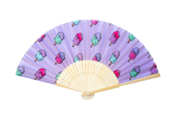 Popsicle hand fan