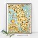 Vintage FLORIDA MAP Instant Digital Download printable