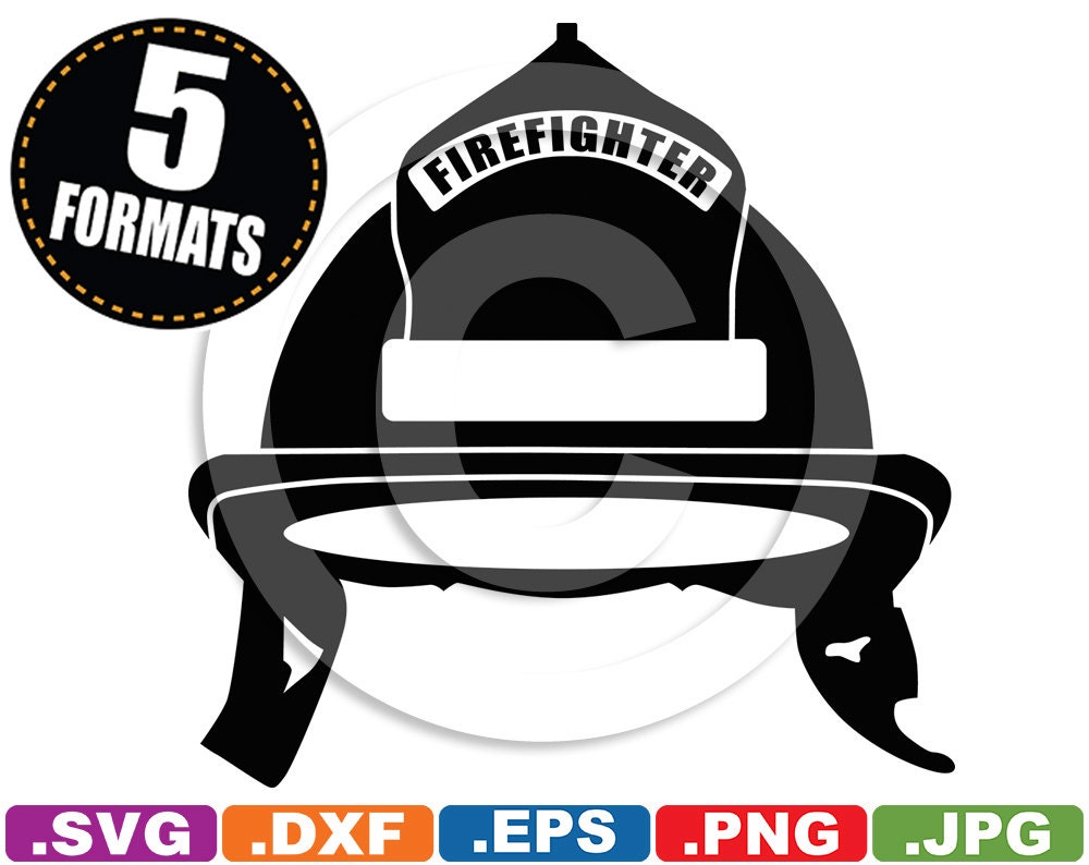 Firefighter Helmet Clip Art Image svg & dxf cutting files