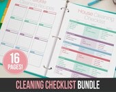 Items similar to Modern Cleaning Checklist Bundle - Instant Download ...