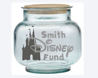 Glass piggy bank | Etsy