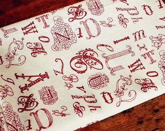 Fabric with words | Etsy