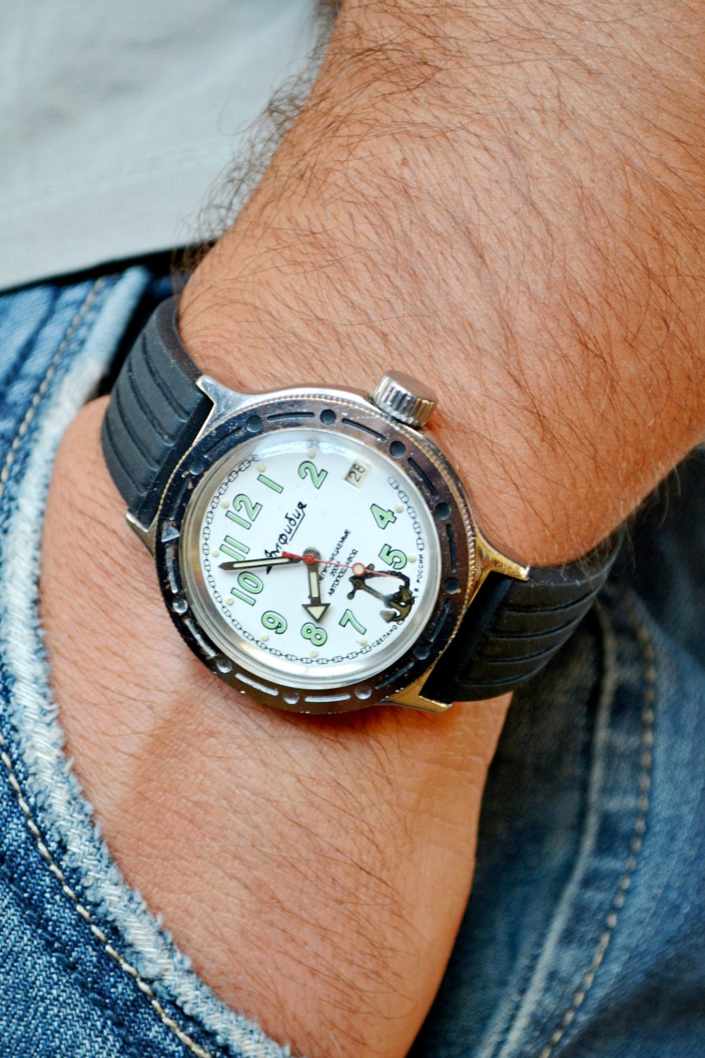 Vostok Komandirskie Diver Automatic Amphibian Waterproof USSR Soviet ...