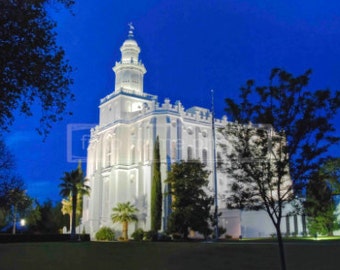 Items similar to St. George LDS Temple North East 11x14 Photograph on Etsy
