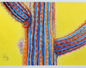 Saguaro painting | Etsy