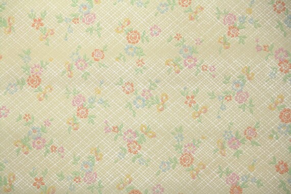 1930s Vintage Wallpaper by the Yard Antique Floral Wallpaper