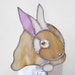 Bunny Rabbit Stained Glass Suncatcher Panel by FleetingStillness