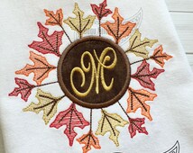 Unique fall monogram wreath related items | Etsy